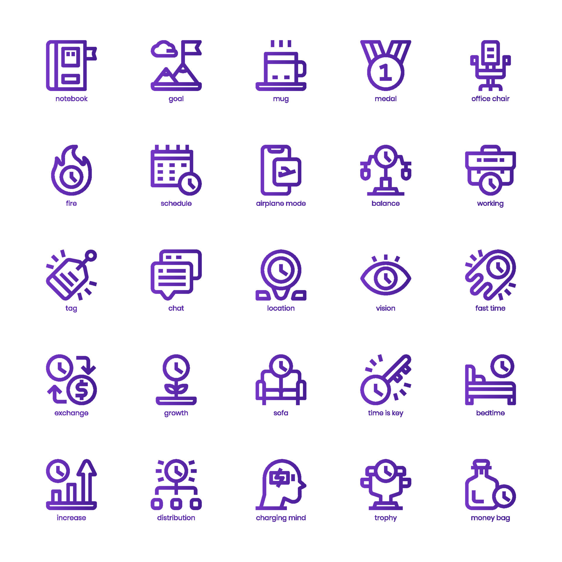 Productivity Icon Pack For Your Website Mobile Presentation And Logo