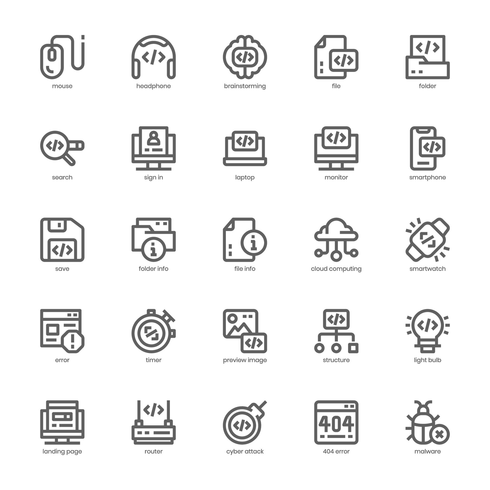 Programming icon pack for your website, mobile, presentation, and logo ...
