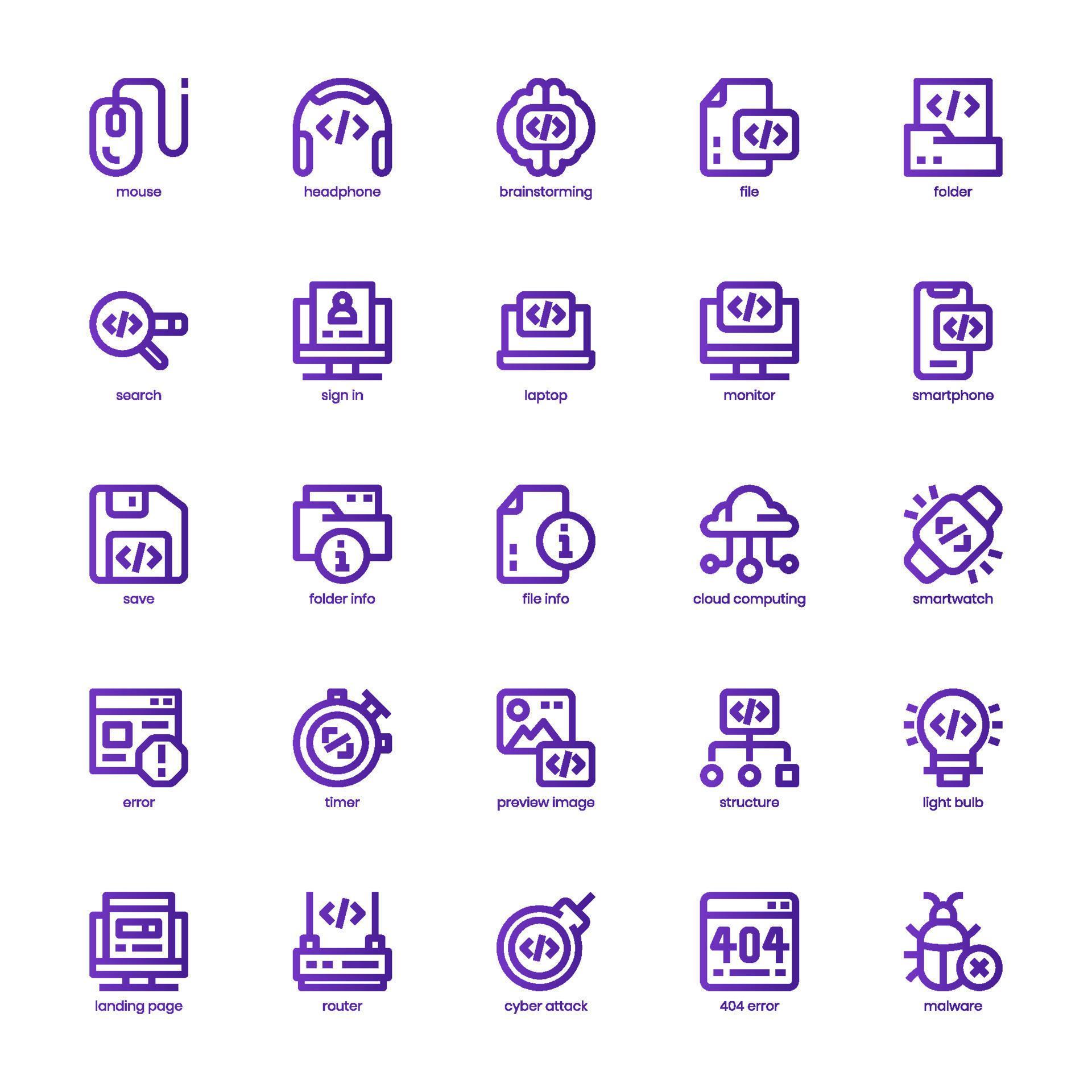 Programming icon pack for your website, mobile, presentation, and logo ...