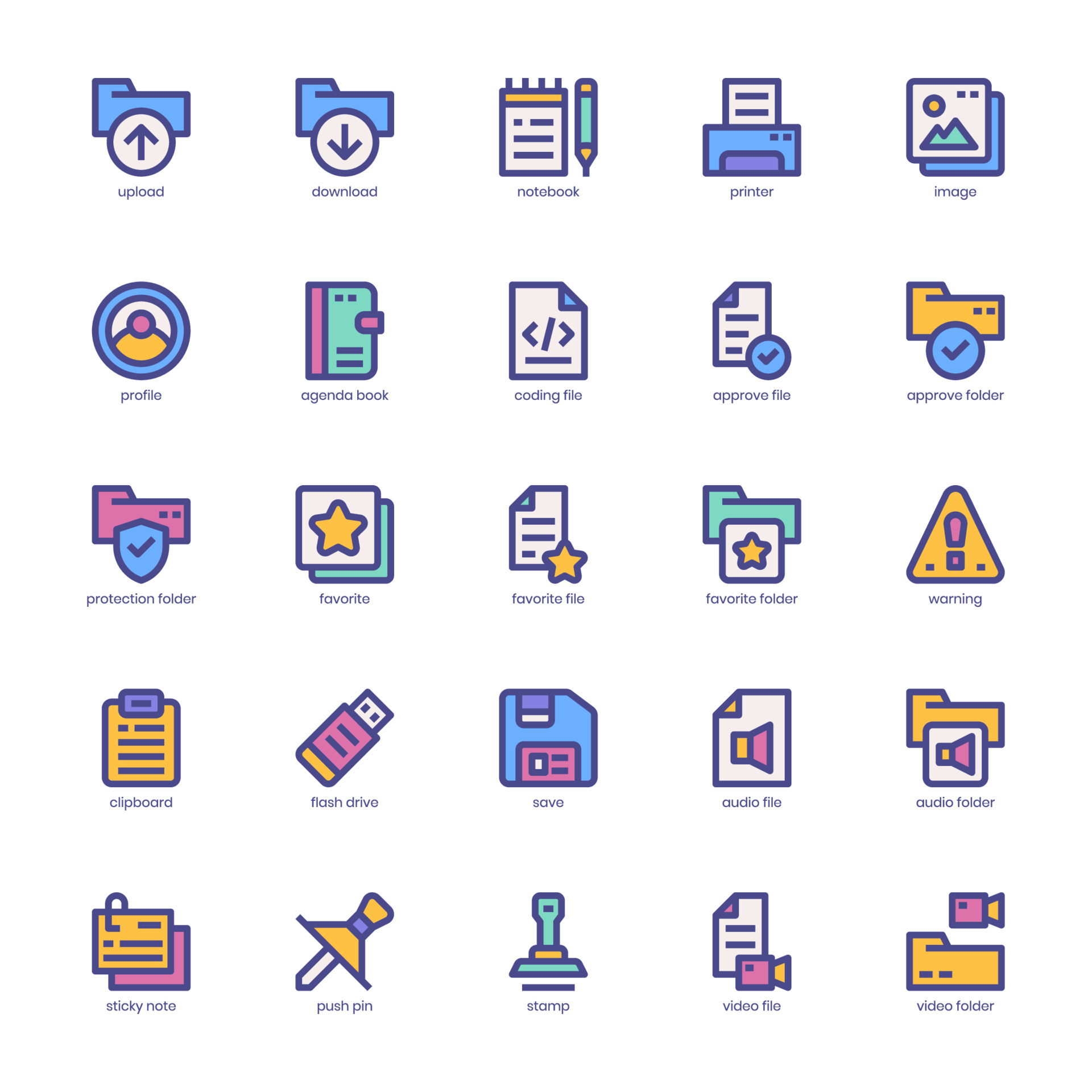 File and Document icon pack for your website, mobile, presentation, and ...
