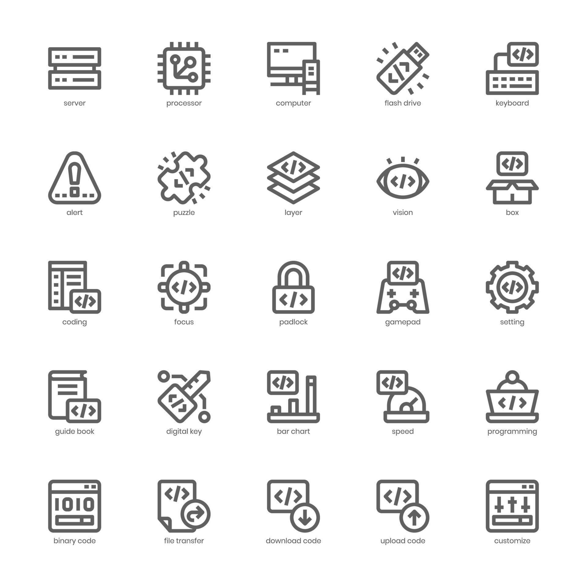 Programming Icon Pack For Your Website Mobile Presentation And Logo Design Programming Icon