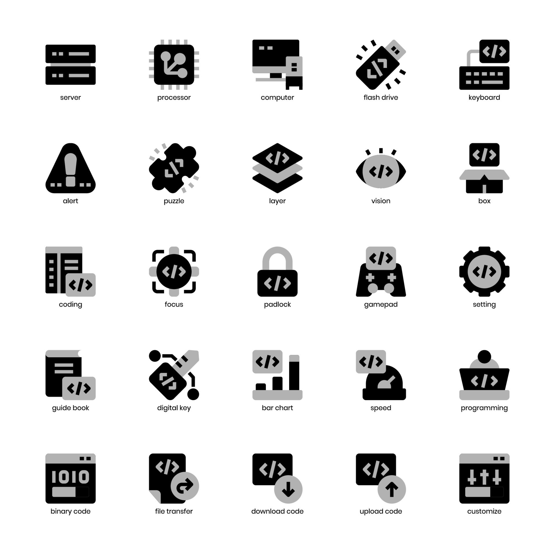 Programming icon pack for your website, mobile, presentation, and logo ...