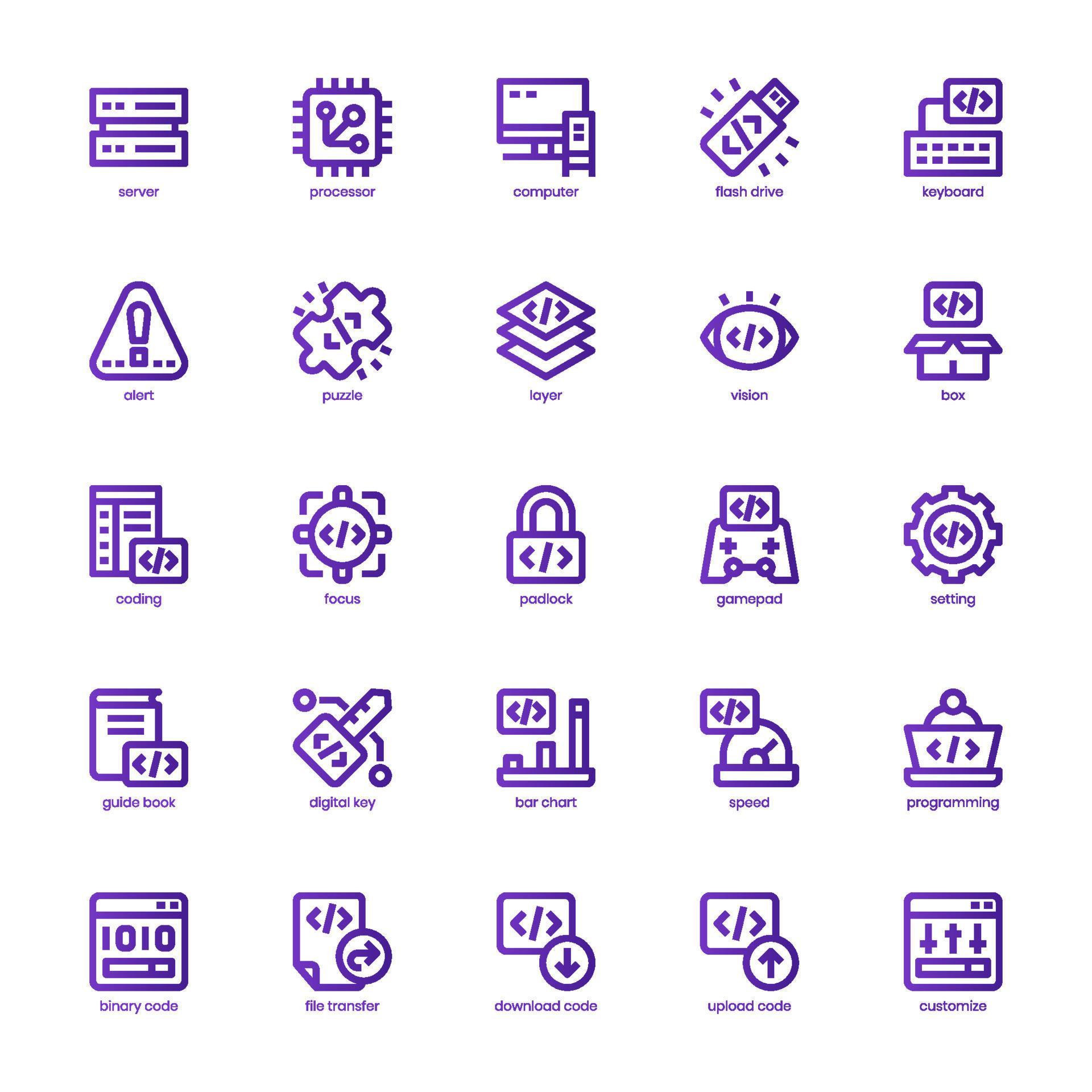 Programming icon pack for your website, mobile, presentation, and logo ...