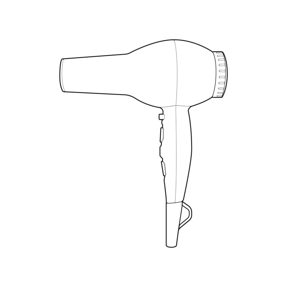 secador de pelo línea arte vector dibujo a mano, aislado, vector para ... secador de pelo línea arte vector dibujo a mano, aislado, vector para ...