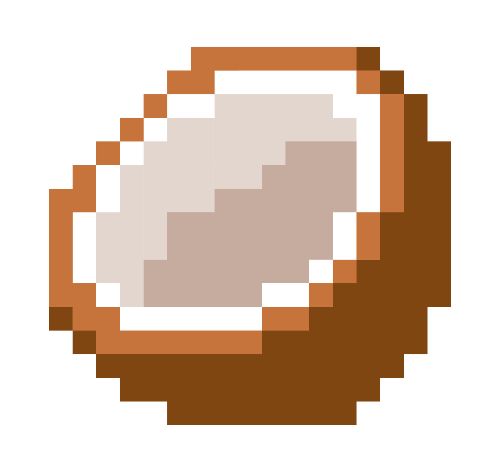 Tropical or exotic coconut fruit, pixel art design 17541299 Vector Art at Vecteezy