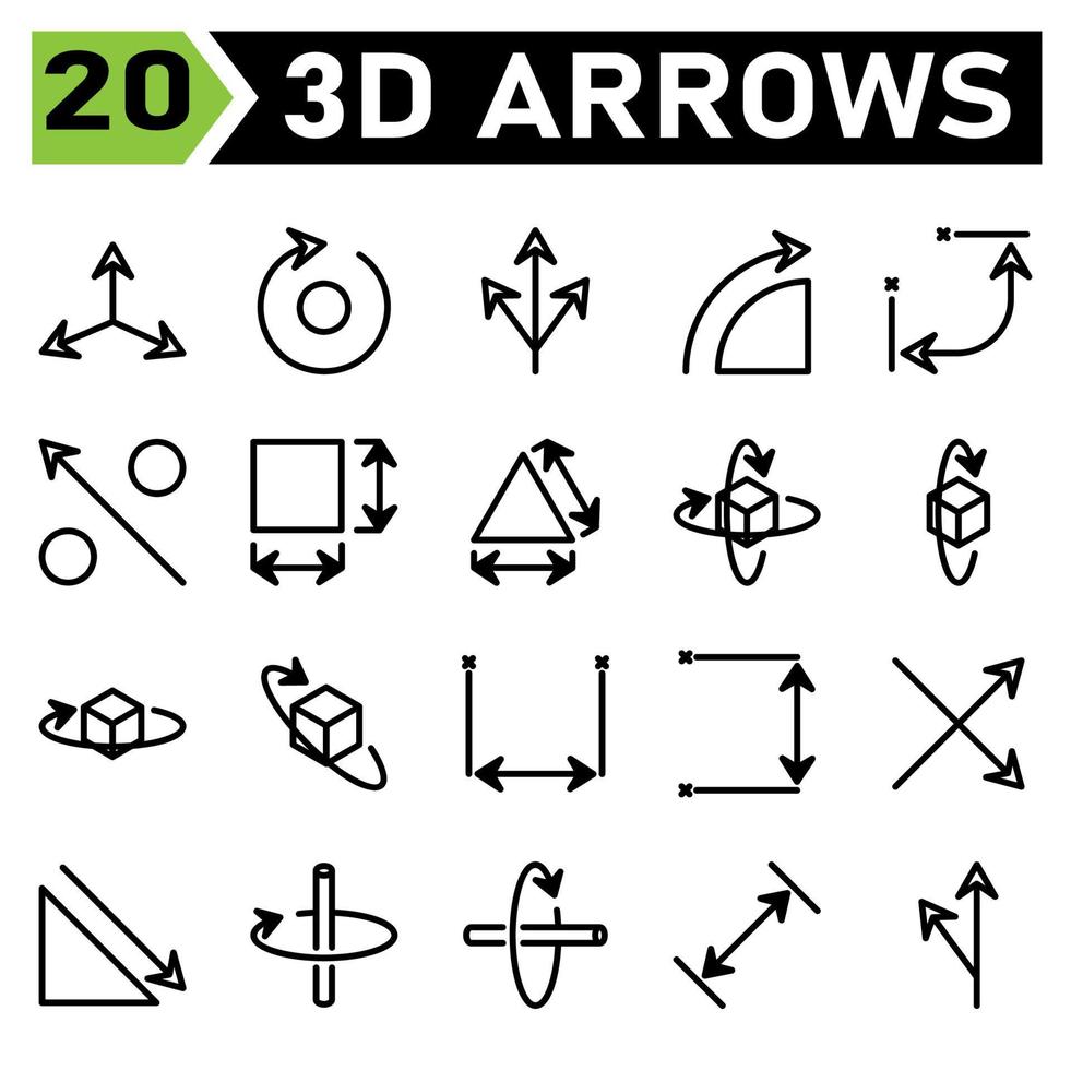 Arrows Icon Set Include Orientation Arrows Direction Pointer Rotate Right Update Triple