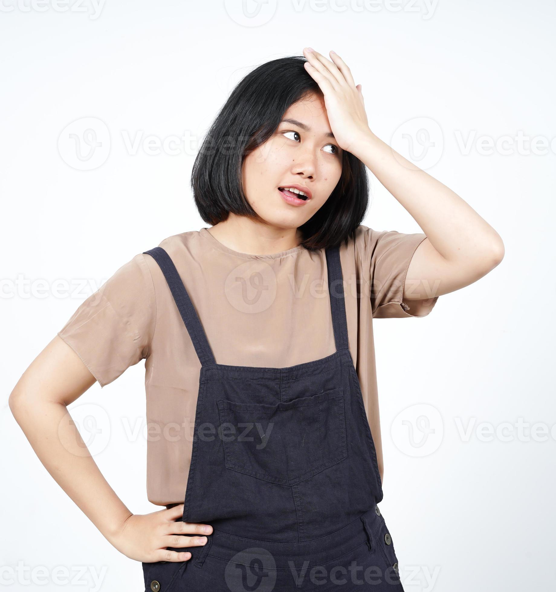 Forget something gesture Of Beautiful Asian Woman Isolated On White ...