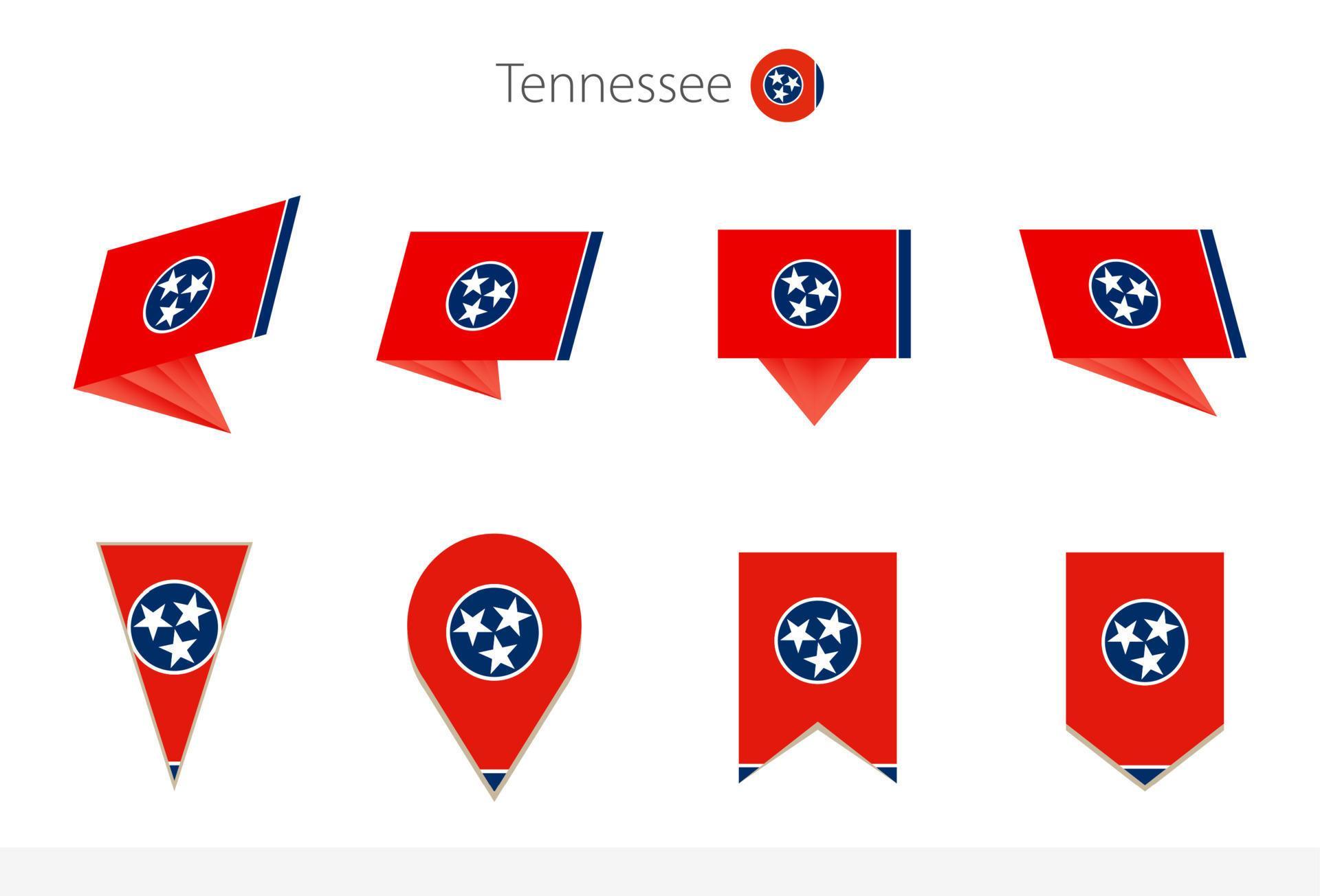Tennessee US State flag collection, eight versions of Tennessee vector flags. 17545135 Vector ...