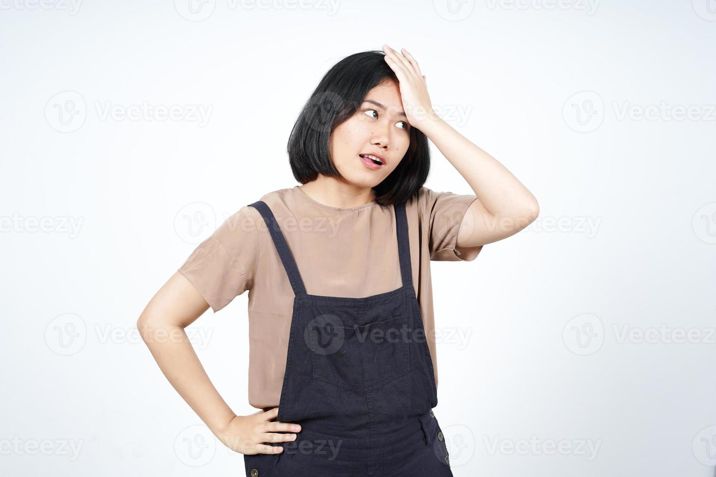 Forget something gesture Of Beautiful Asian Woman Isolated On White ...