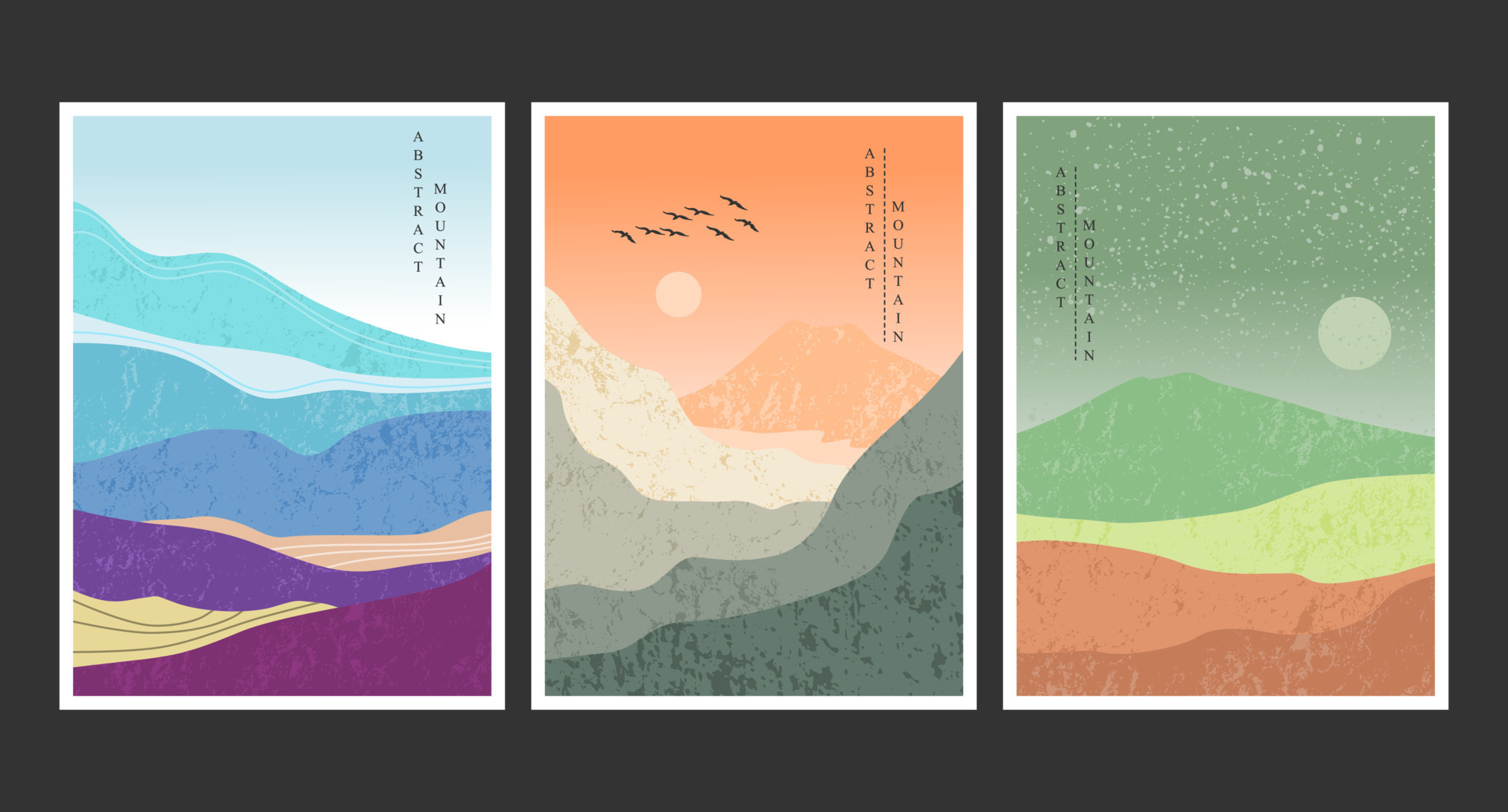 Abstract mountain painting, Abstract background, Premium Vector ...
