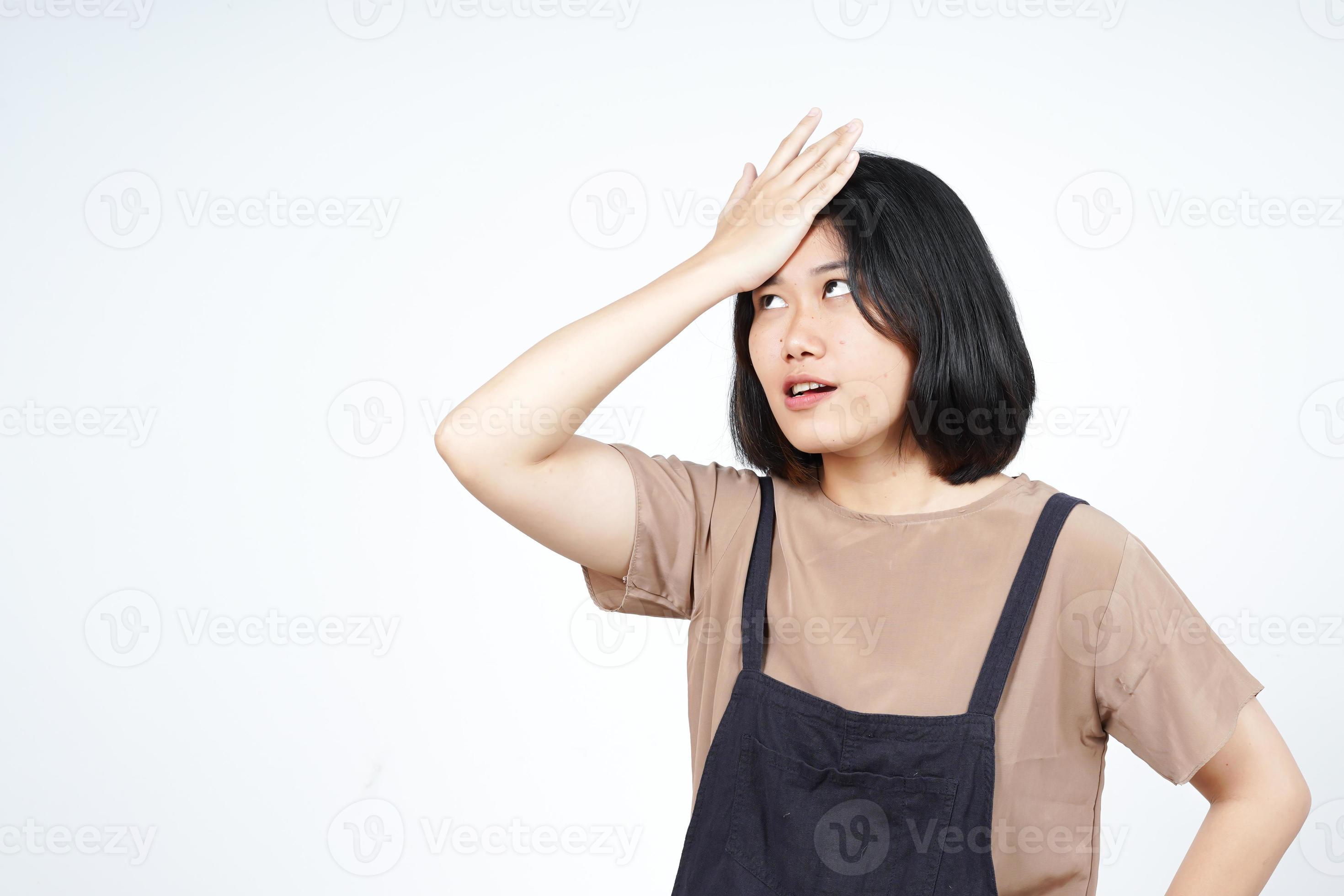 Forget something gesture Of Beautiful Asian Woman Isolated On White ...