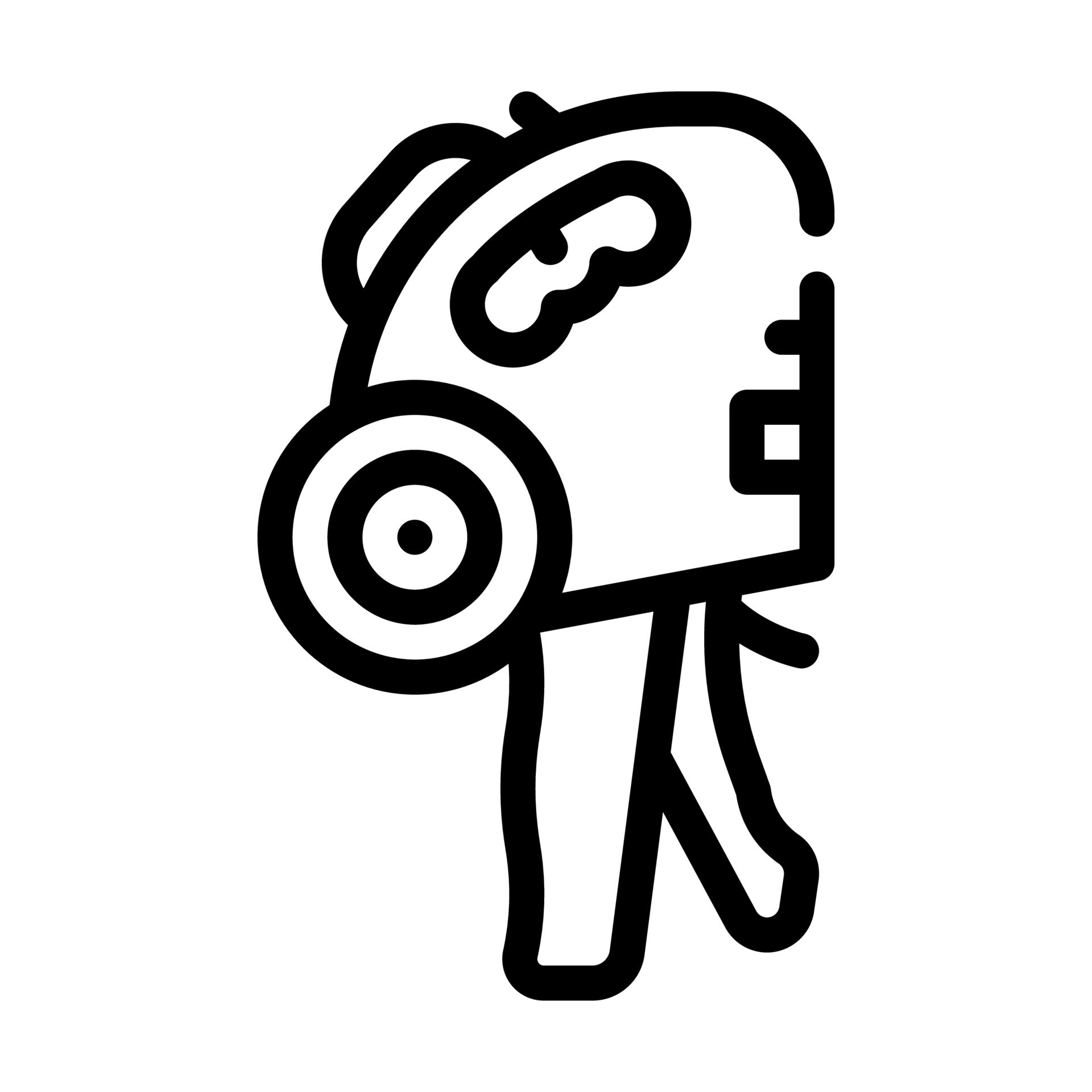 Self Adhesive Marker Gun Line Icon Vector Illustration 17548131 Vector Art At Vecteezy