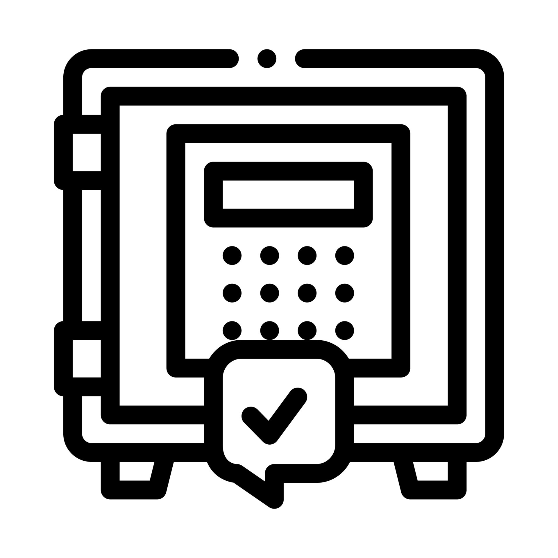 Code Safe Icon Vector Outline Illustration 17548141 Vector Art At Vecteezy