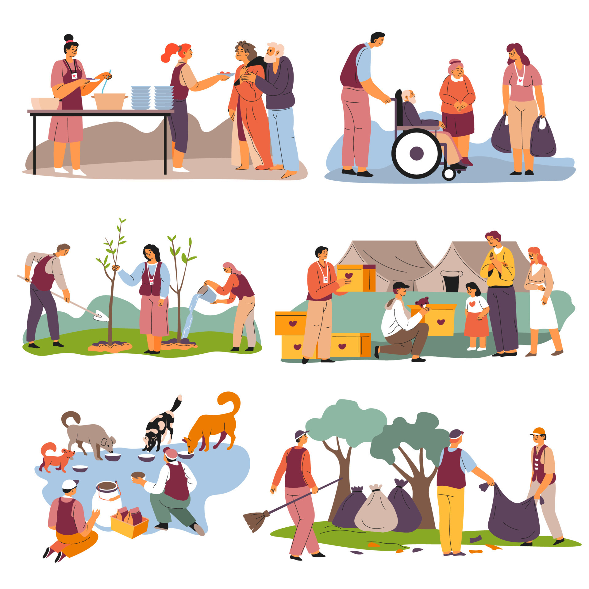 People Helping The Community Clipart