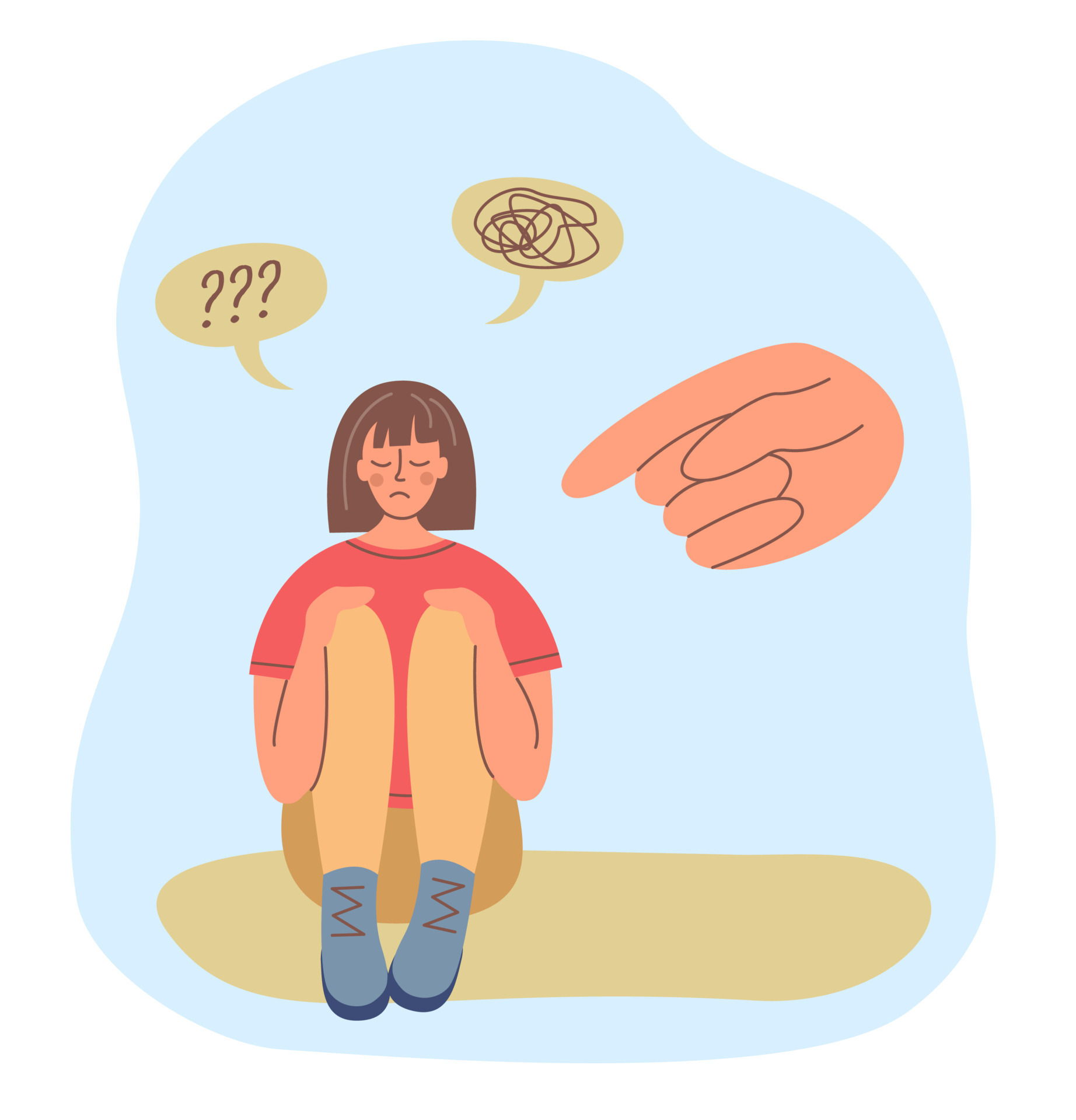 Psychology, mental, healt concept. The girl is being criticized ... Psychology, mental, healt concept. The girl is being criticized ...