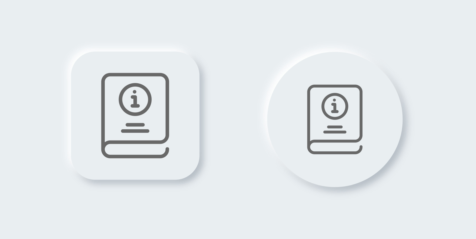 Guide Line Icon In Neomorphic Design Style User Manual Signs Vector