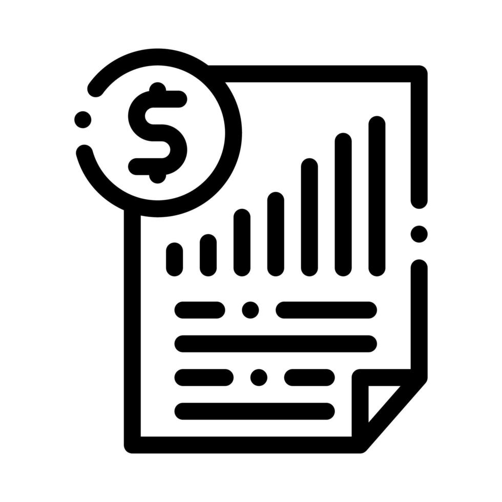 monetary statement document icon vector outline illustration 17551671 ...