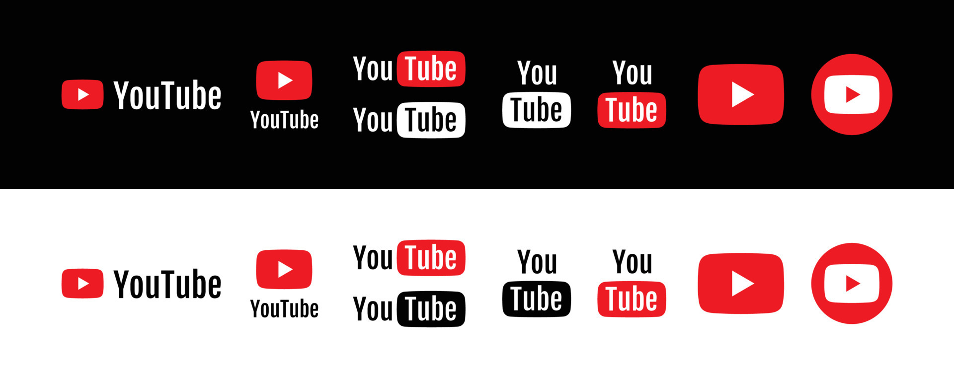 Youtube Logo Collection With Flat Design 17552425 Vector Art At Vecteezy