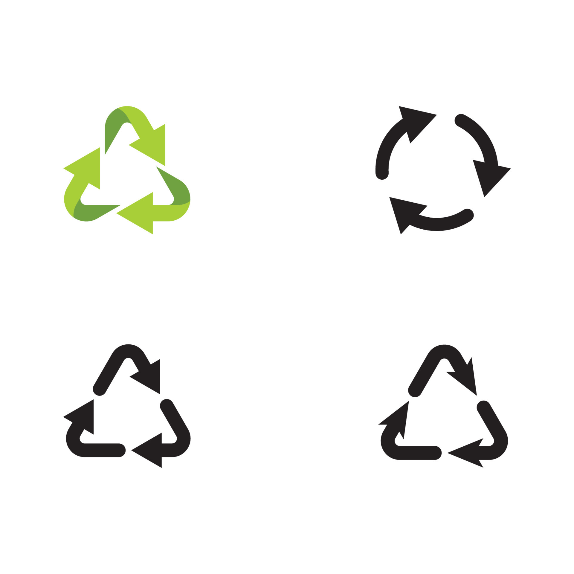 recycle icons vector illustration 17553711 Vector Art at Vecteezy