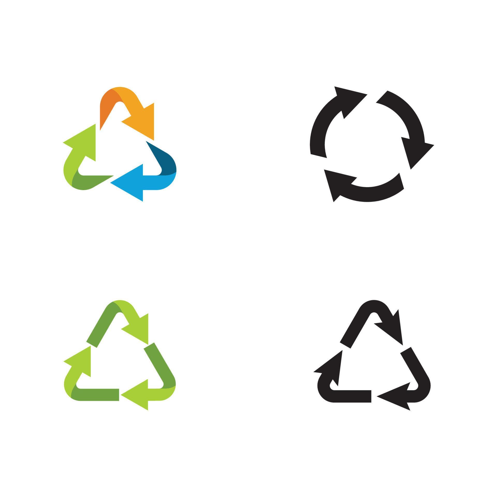 recycle icons vector illustration 17553792 Vector Art at Vecteezy