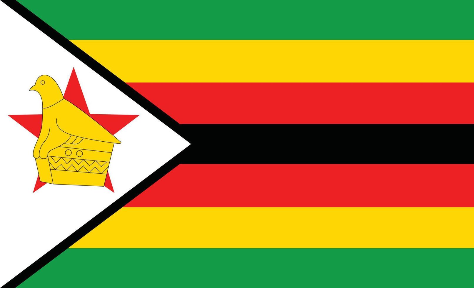 National Flag Of Zimbabwe With Official Colors 17556068 Vector Art At