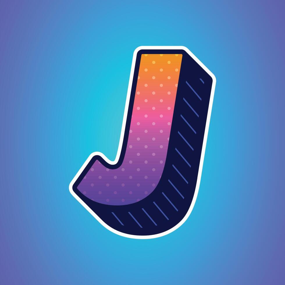 Ilustración 3d De La Letra J 17556211 Vector En Vecteezy