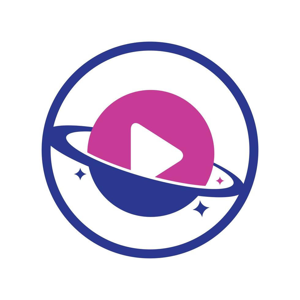 Music planet logo design concept. Music play icon symbol design. 17558123 Vector Art at Vecteezy