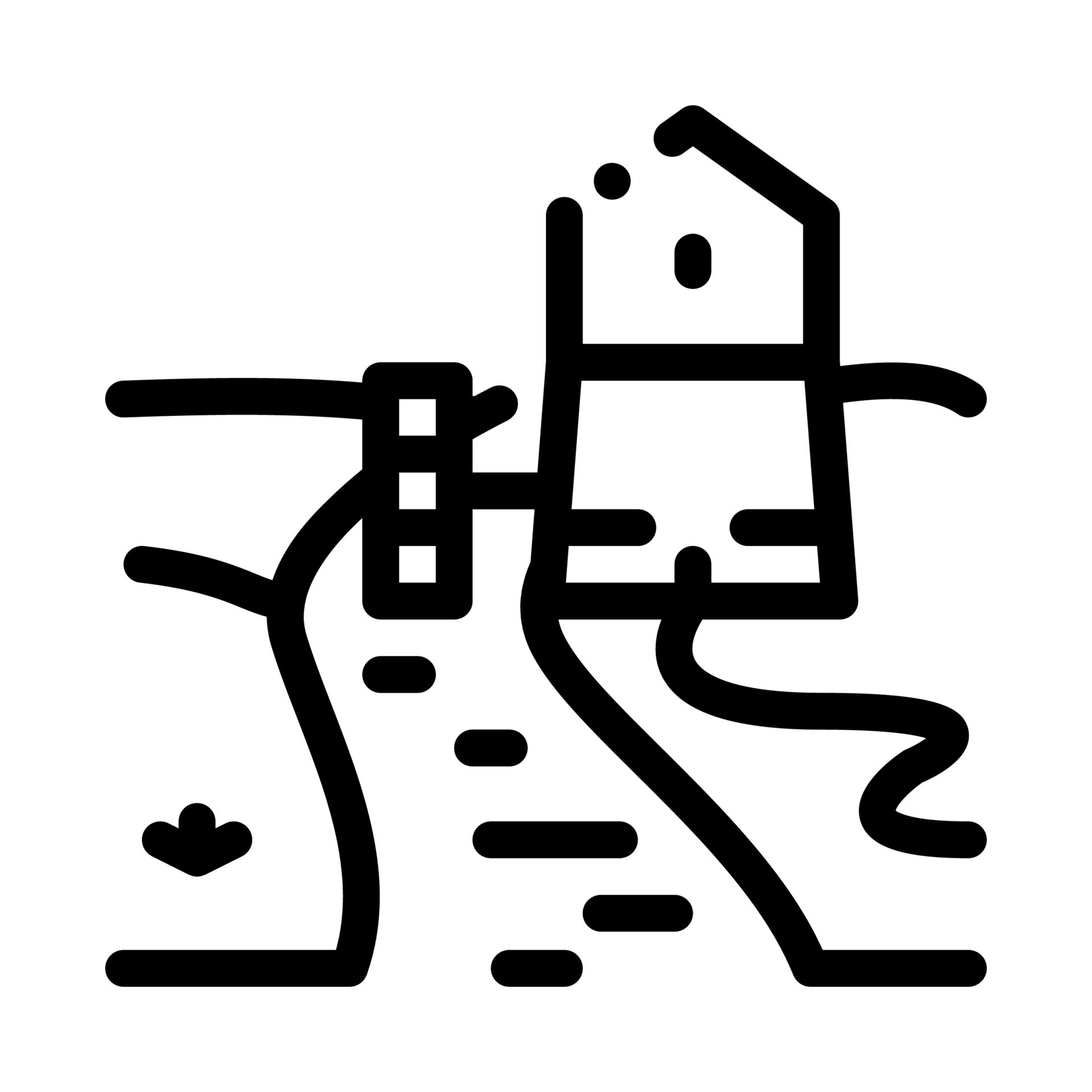 Water Mill Icon Vector Outline Illustration 17558569 Vector Art At Vecteezy
