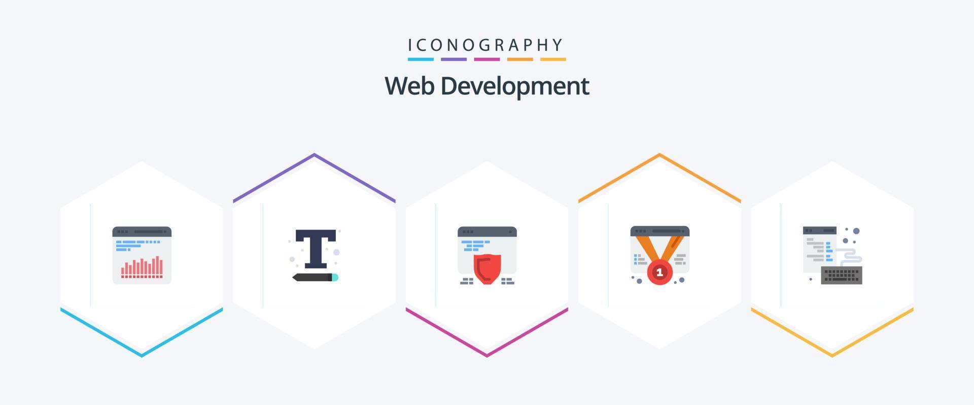 Web Development 25 Flat icon pack including web. promotion. web ...