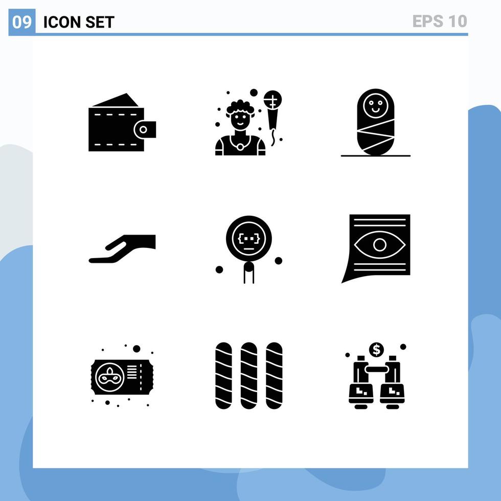 9 Universal Solid Glyph Signs Symbols Of Communication Programming Human Development Coding