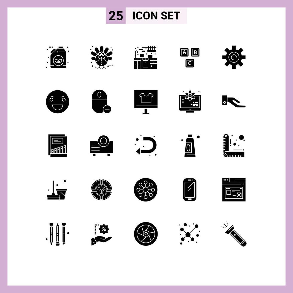 Set of 25 Modern UI Icons Symbols Signs for interface knowledge cabinet ...