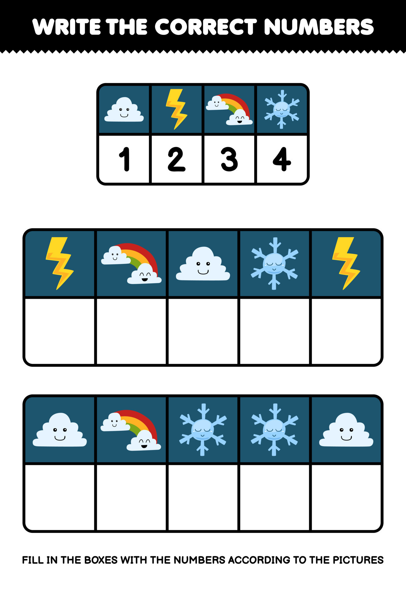 Education Game For Children Write The Right Numbers In The Box education-game-for-children-write-the-right-numbers-in-the-box