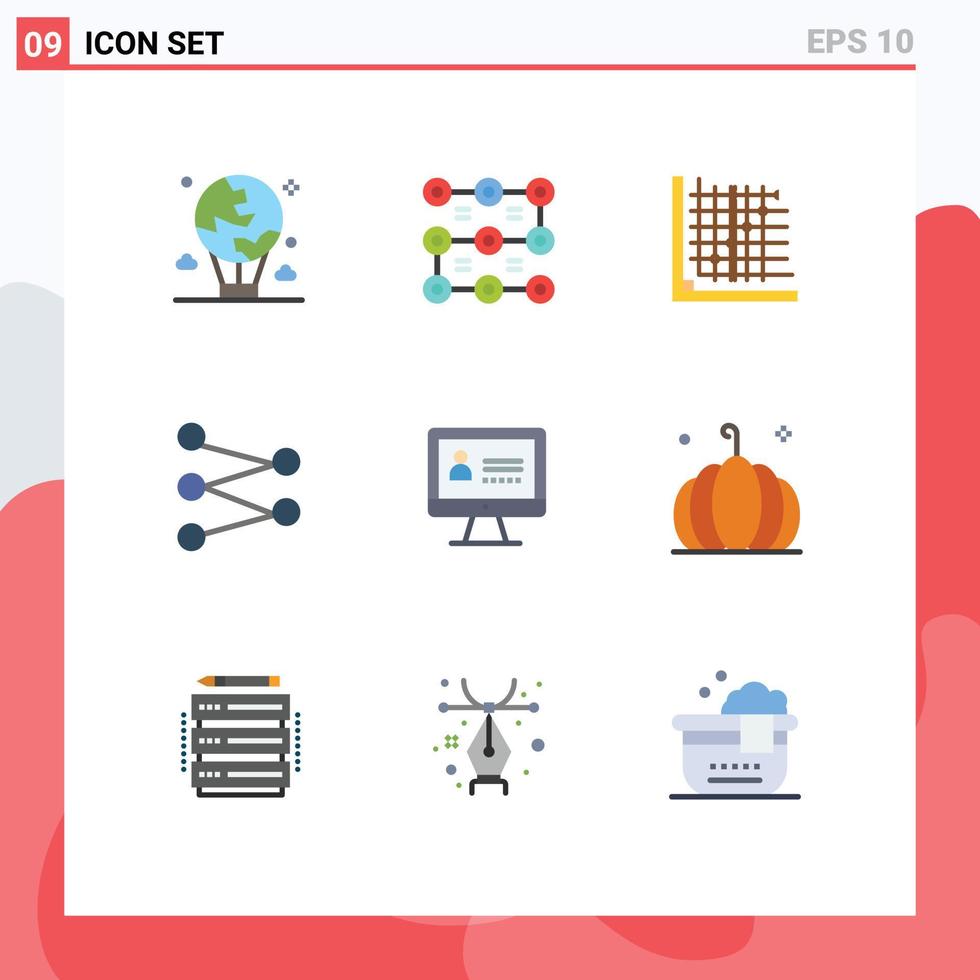 9 Universal Flat Colors Set For Web And Mobile Applications Computer Science Security Figure