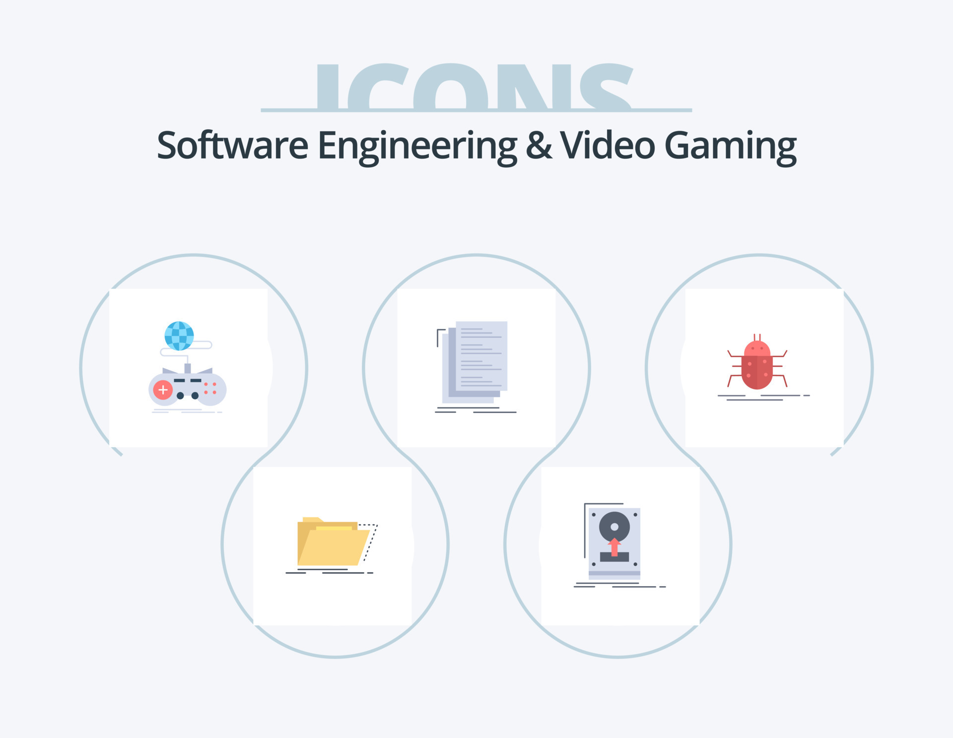 Software Engineering And Video Gaming Flat Icon Pack 5 Icon Design ... Software Engineering And Video Gaming Flat Icon Pack 5 Icon Design ...