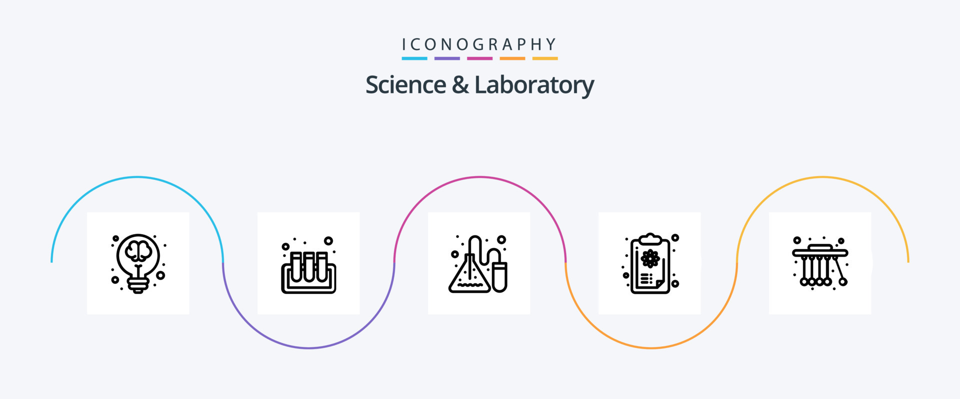 Science Line 5 Icon Pack Including physics. logic. experiment ...