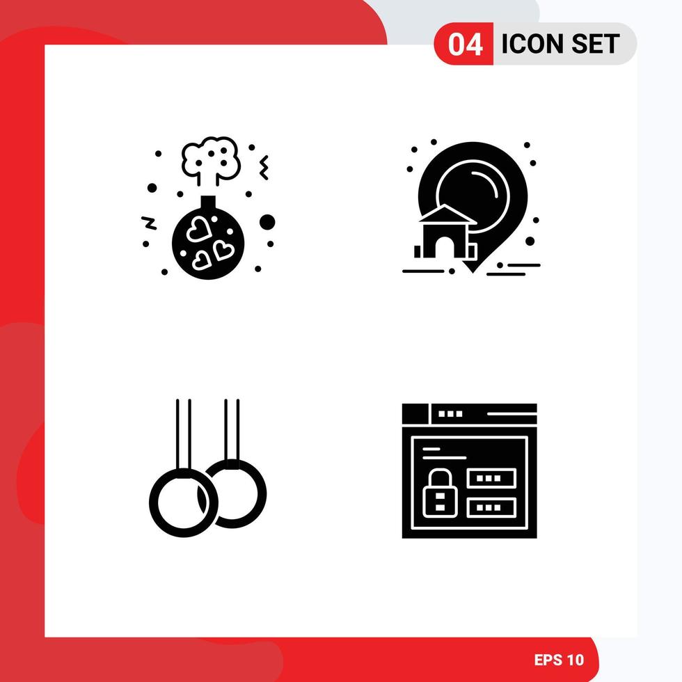 User Interface Pack Of 4 Basic Solid Glyphs Of Flask Gymnastics Wedding Location Browser