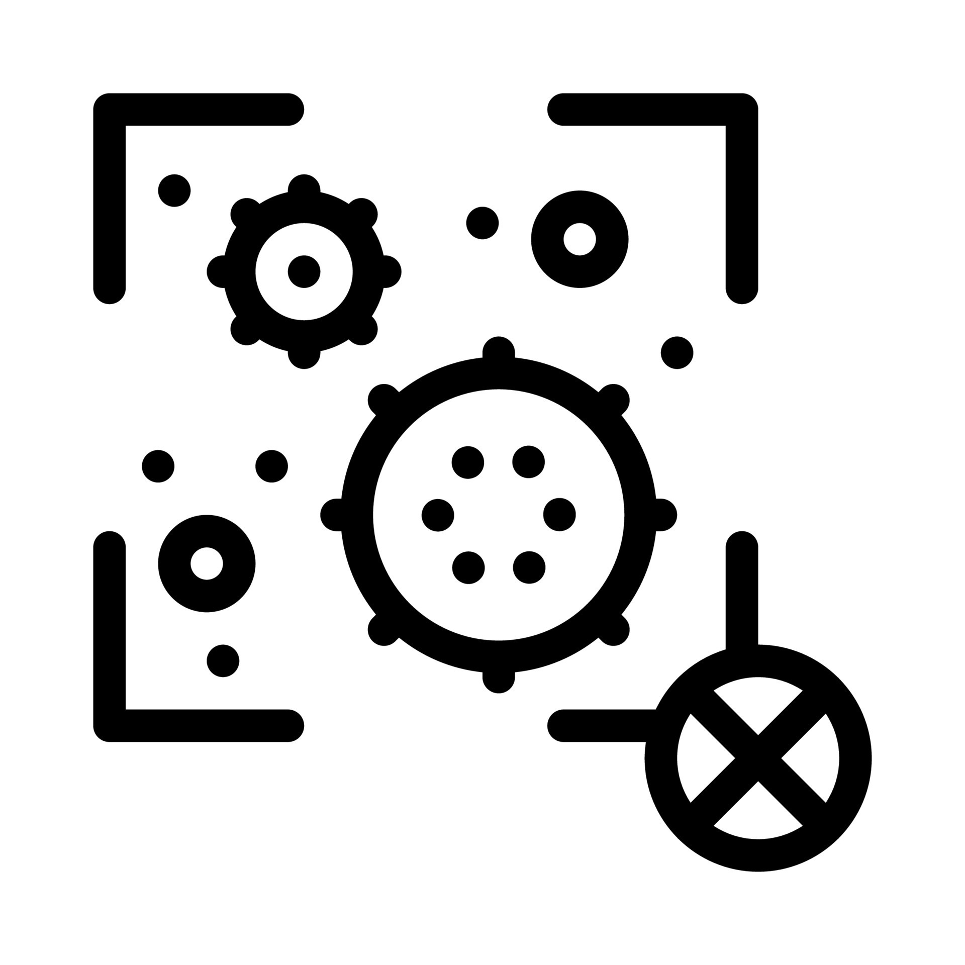Virus Detection Icon Vector Outline Illustration 17581603 Vector Art At