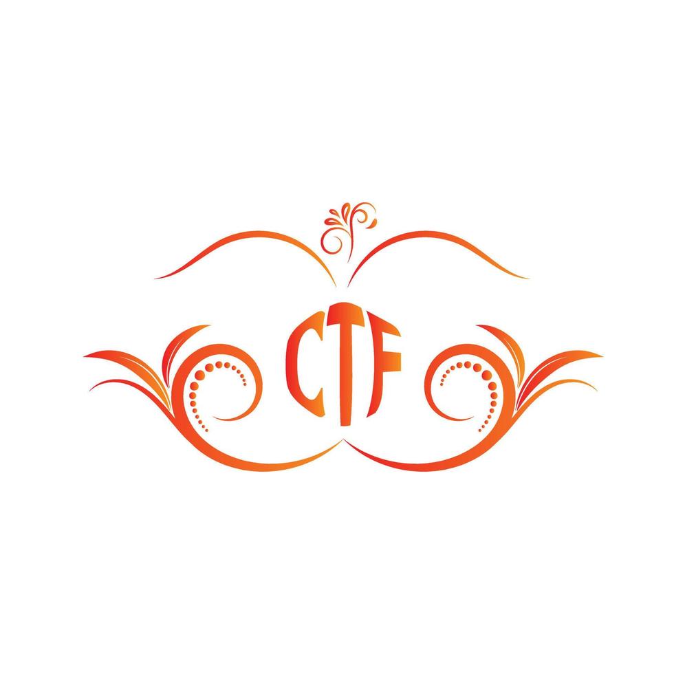 Ctf Letter Logo Design Ctf Vector Logo Ctf With Shape Ctf Template