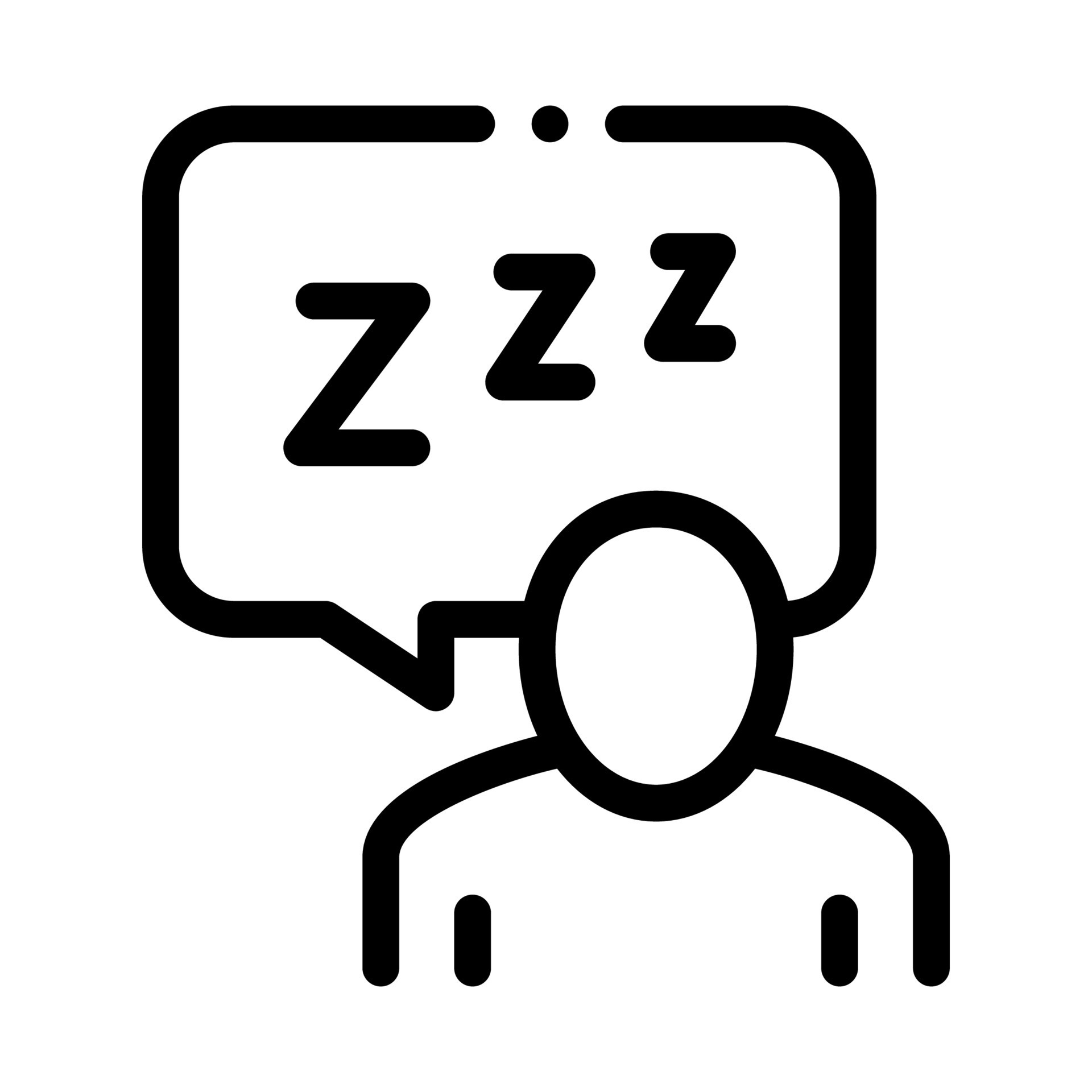 Human Zzz In Quote Frame Icon Outline Illustration 17582689 Vector Art at Vecteezy
