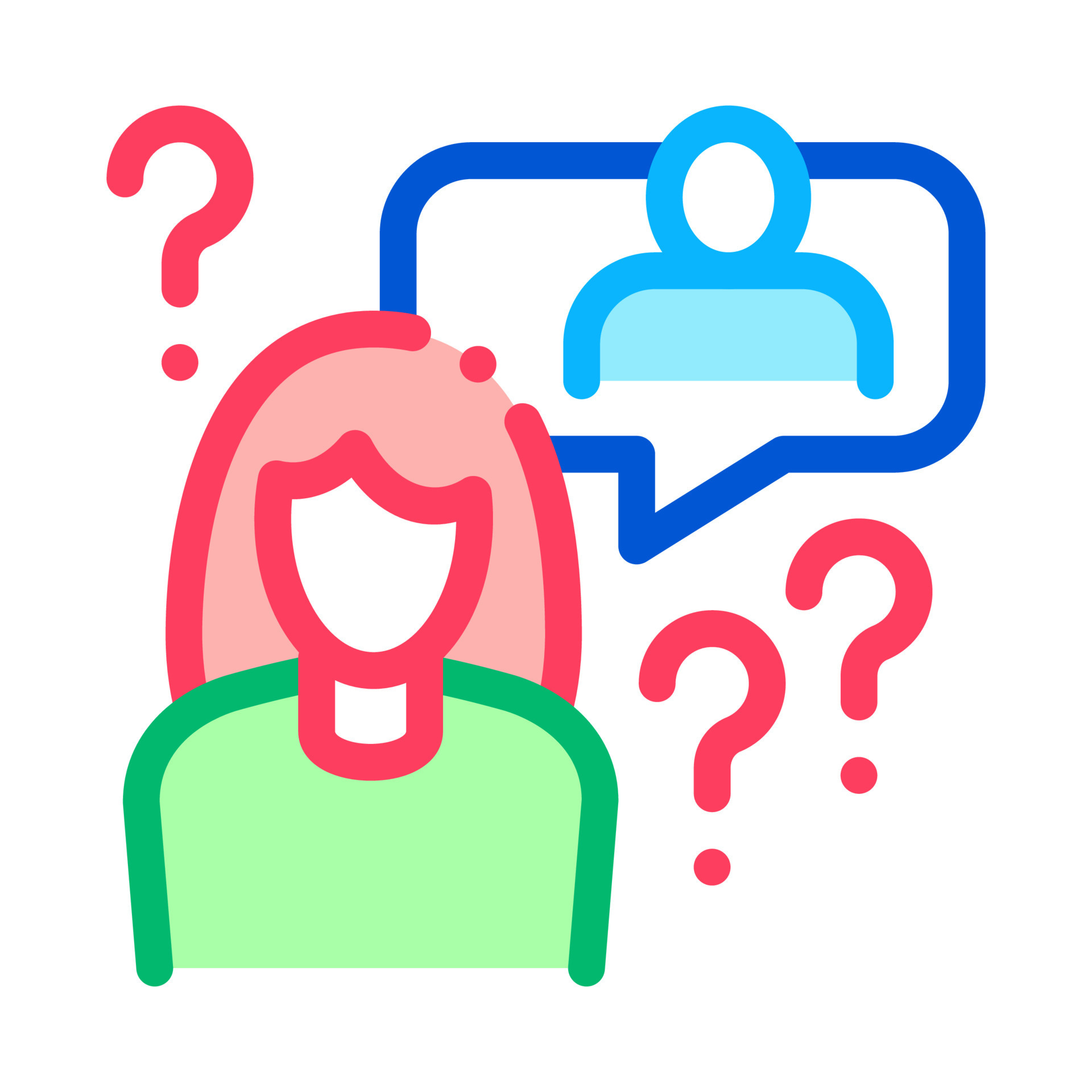 Woman Thinking About Man Icon Outline Illustration 17582872 Vector Art