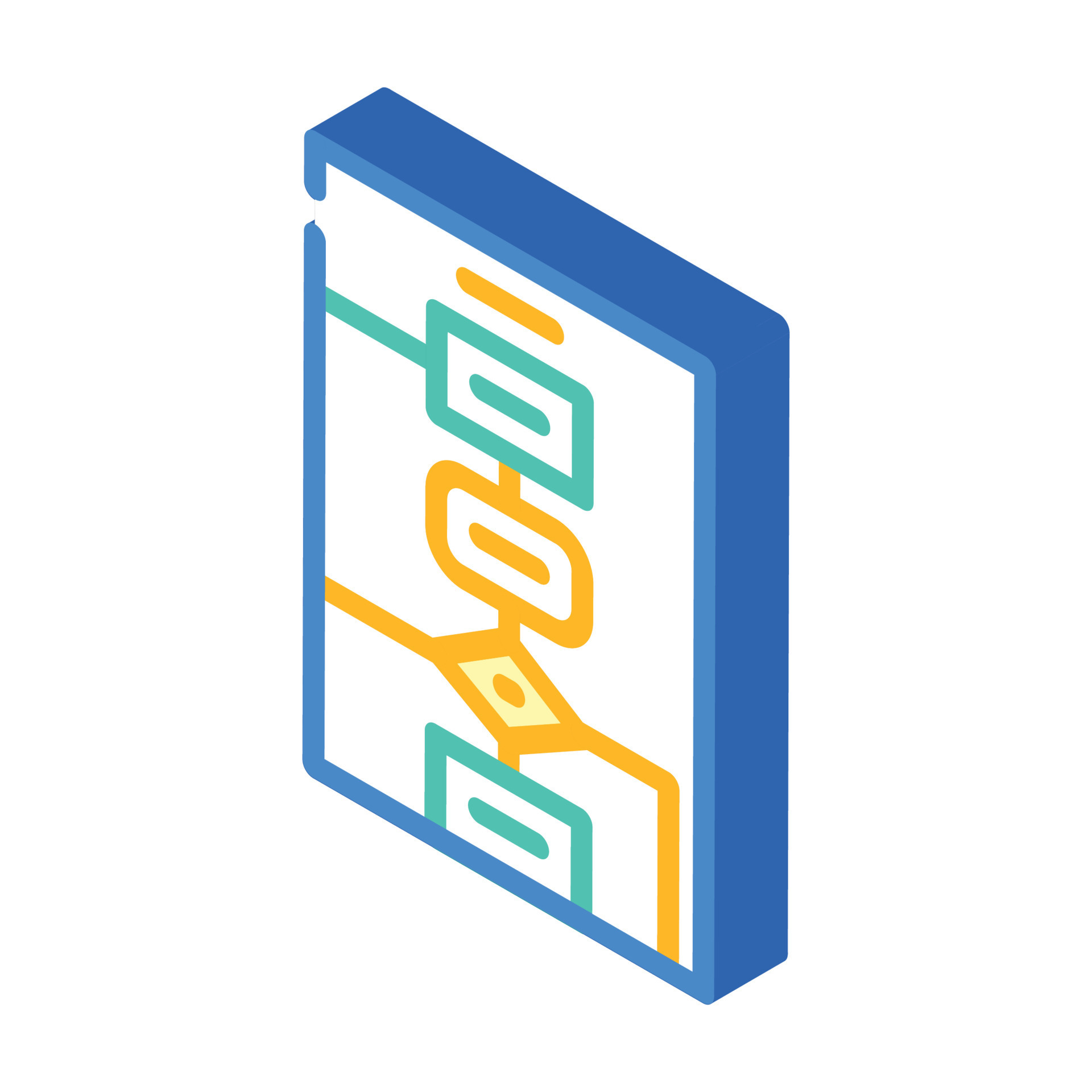 Algorithm Software Data Science Isometric Icon Vector Illustration