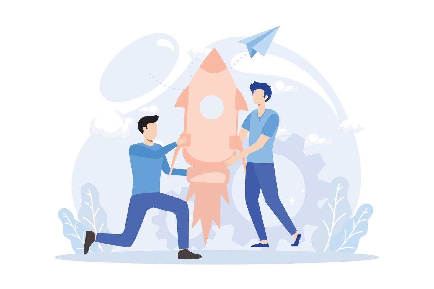 Business illustration. Characters planning, prototyping and testing ... Business illustration. Characters planning, prototyping and testing ...