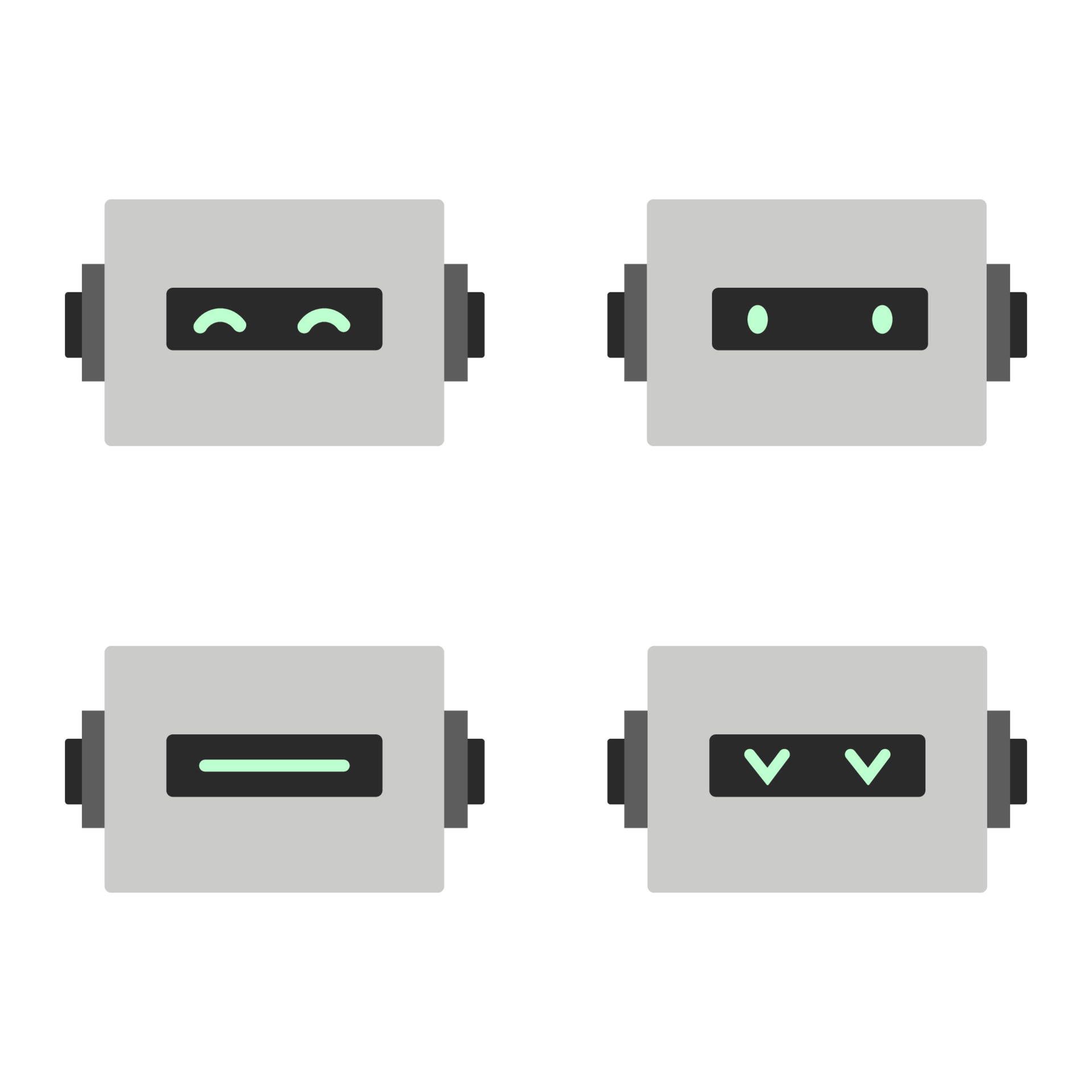 Robot Characters Vector Set Design Vector Illustration Robots And Chatbots Ai Bots Characters