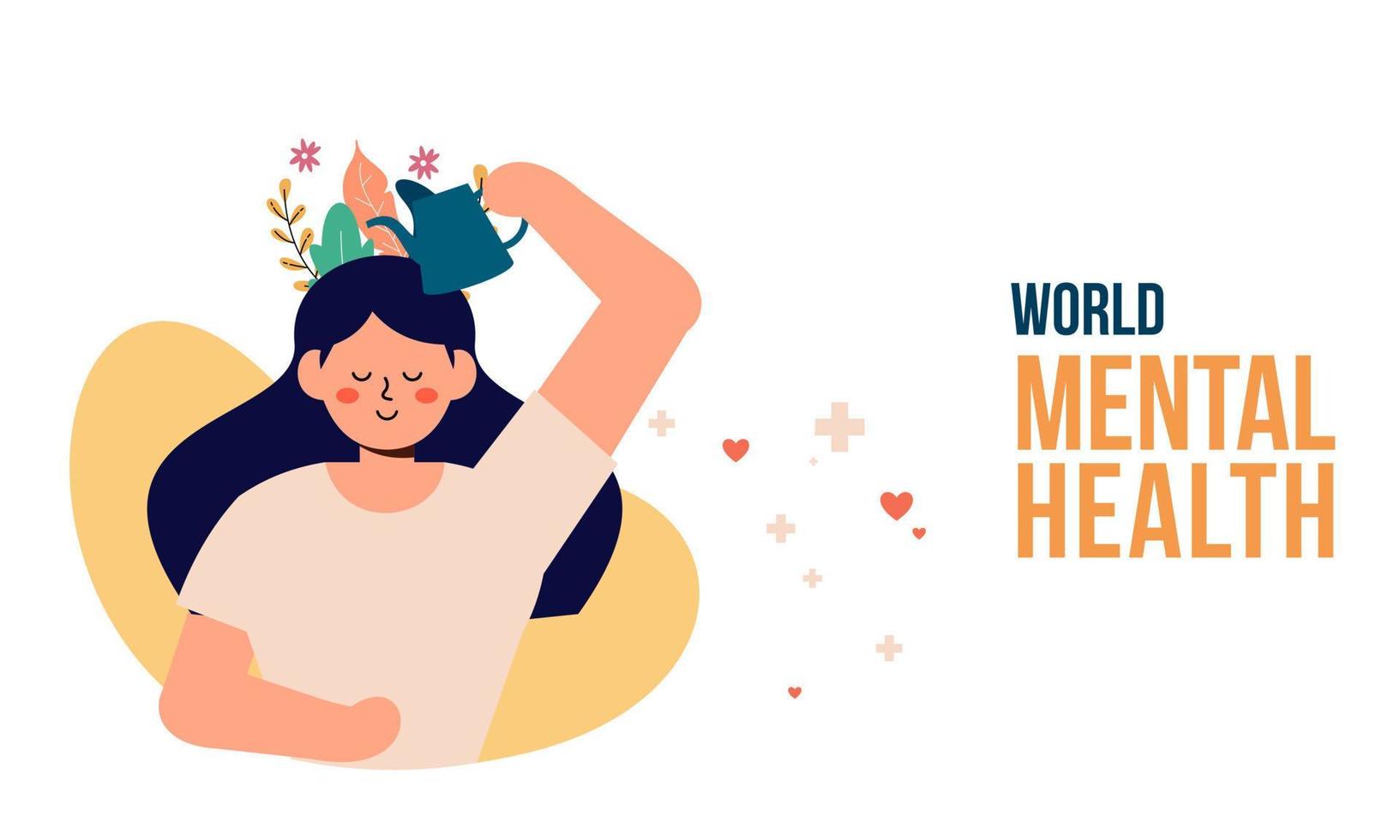 Mental health awareness concept illustration 17586651 Vector Art at ...