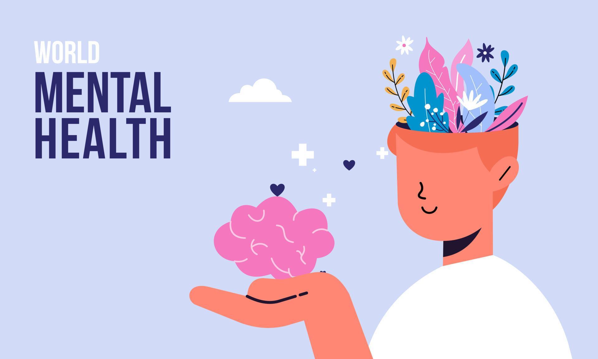 Mental health awareness concept illustration 17586653 Vector Art at ... Mental health awareness concept illustration 17586653 Vector Art at ...