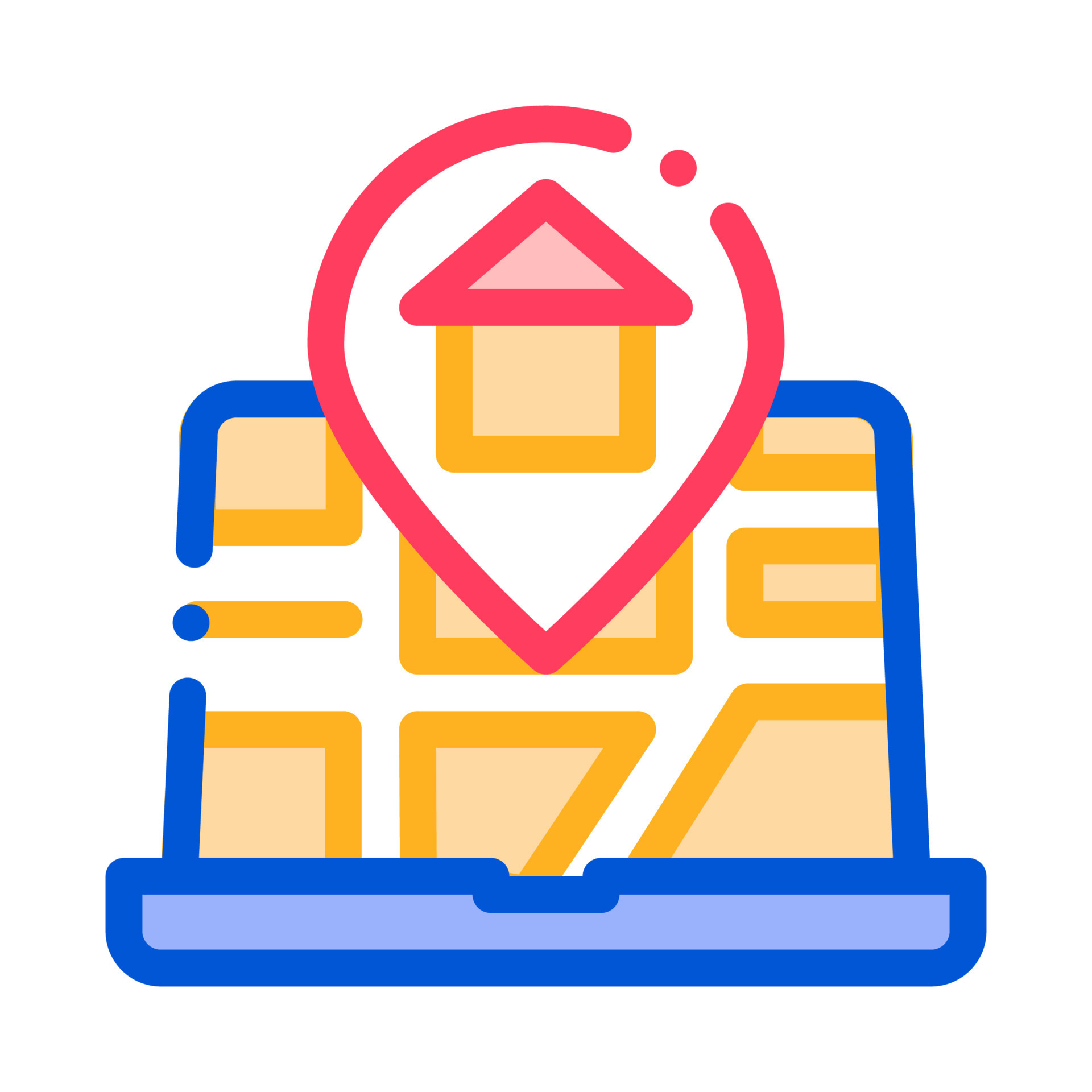 House Marker Location On Map Vector Thin Line Icon 17587270 Vector Art at Vecteezy