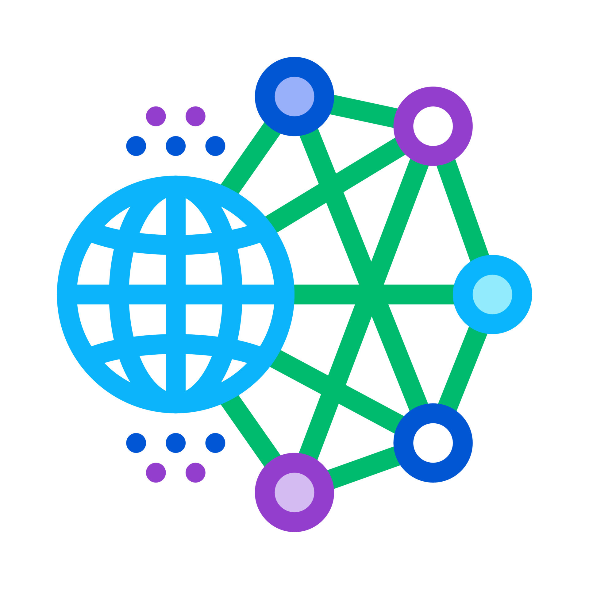 worldwide network machine learning color icon vector illustration ...