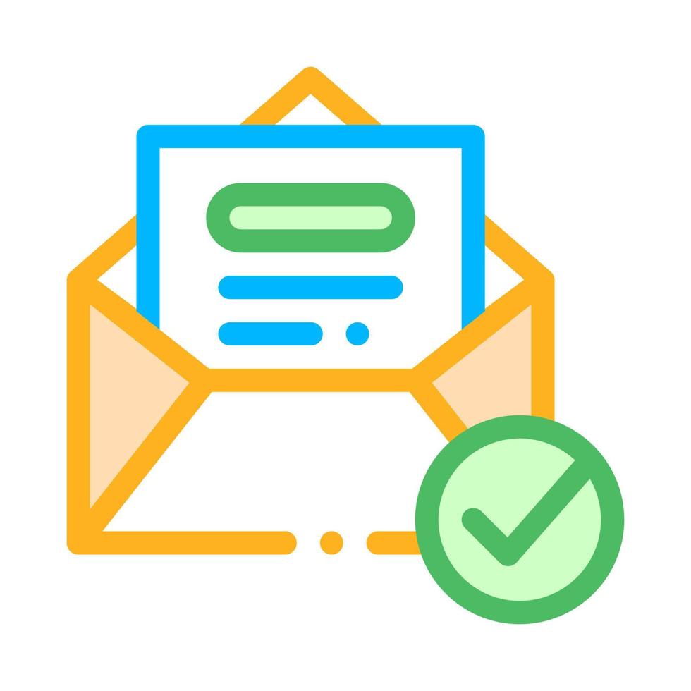 Envelope Message List And Approved Mark Vector 17587847 Vector Art at ...