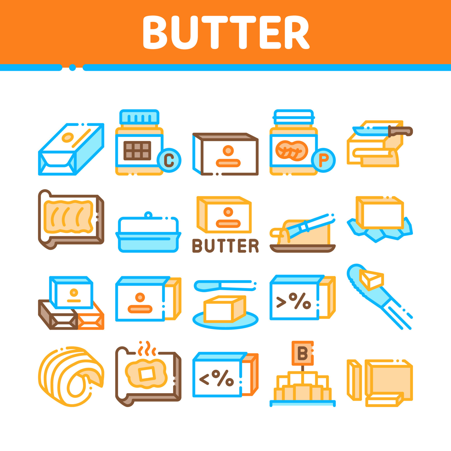 Butter Or Margarine Collection Icons Set Vector 17591766 Vector Art at ... Butter Or Margarine Collection Icons Set Vector 17591766 Vector Art at ...