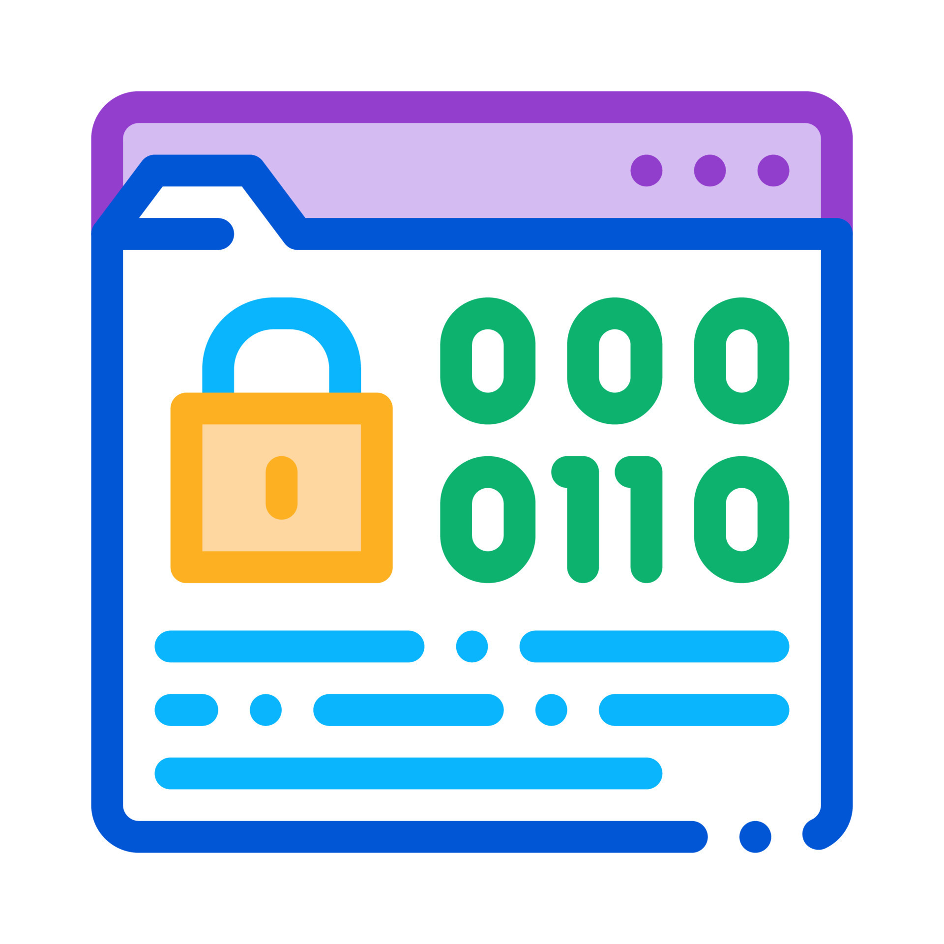 Binary Code Protection Icon Vector Outline Illustration 17591810 Vector Art At Vecteezy